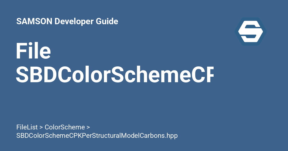 File SBDColorSchemeCPKPerStructuralModelCarbons.hpp - SAMSON Developer ...