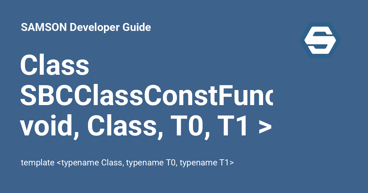 Class SBCClassConstFunction2 - SAMSON Developer Guide